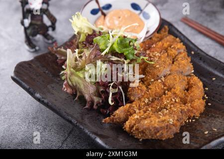 Deep Fried Hog Chop with Minced Garlic，Cutlet Pork Chop Stock Photo - Alamy