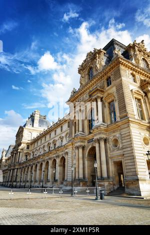 The facade of the Pavilion Mollien of the Louvre Museum in Paris Stock ...