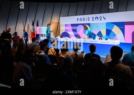 Paris, France, 250724. The main press center of the Paris 2024 Olympic ...
