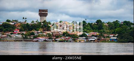 Nauta, Loreto, Peru - April, 2022: Nauta seen from a boat on the ...