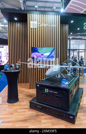 Callen Lenz stand at Farnborough International Airshow 2022. Koios ...