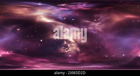 360° view of Interstellar cloud of gas and dust. Deep outer space ...