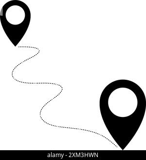 single route tracking icon symbol. vector illustration Stock Vector ...