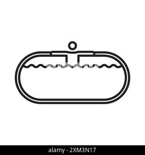 jacuzzi icon Vector symbol or sign set collection in black and white ...