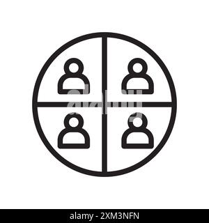 People segmentation icon set in black and white color. simple flat vector Stock Vector Image ...