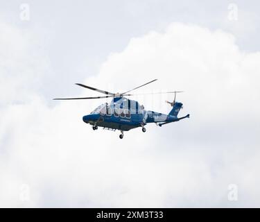 Turkish Aerospace, TAI T625 Gokbey helicopter flying at the 2024 ...