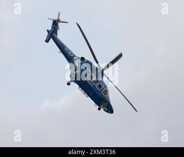 Turkish Aerospace, TAI T625 Gokbey helicopter flying at the 2024 ...