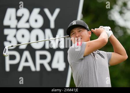 Jinichiro Kozuma of Iron Heads GC is seen before the first round of LIV ...