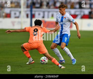 Tomas Rigo of Banik in action during the Football European League 4th ...