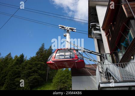 LUCERNE, SWITZERLAND - JULY 14, 2024: Cable car leading to the top of ...