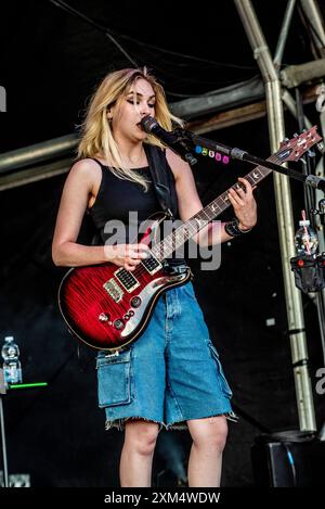 The Warning Rock Band Live Stock Photo - Alamy