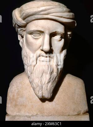 Pythagoras of Samos (570 BC-495 BC). Greek philosopher and ...