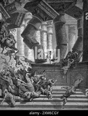 The death of Samson - Judges 16 Stock Photo - Alamy