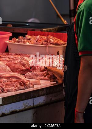 Cuts of raw beef in display case of butchery shop Stock Photo - Alamy