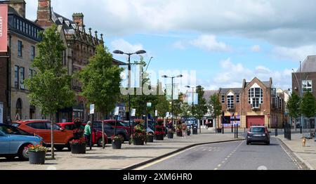 Bishop Auckland town centre, market square area, county Durham, north ...