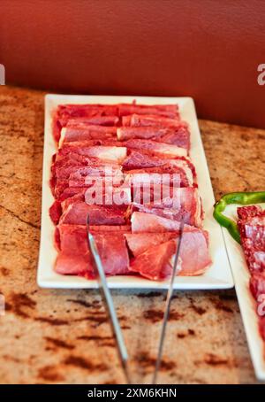 Buffet meal at a hotel, continental breakfast Stock Photo - Alamy