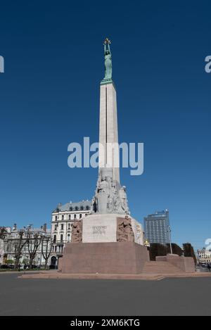 Freedom Monument, showing Milda holding three golden stars, Riga ...