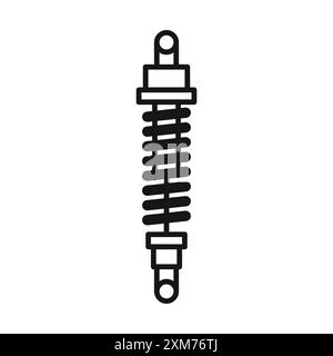 damper icon outline collection in black and on white background Stock ...