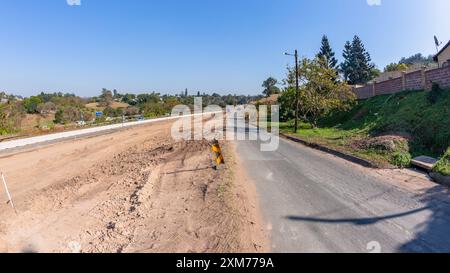 Overlooking road highway earthwork expansion for traffic encreased ...