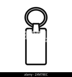 Key Chain Icon Black line art vector in black and white outline set collection sign Stock Vector ...
