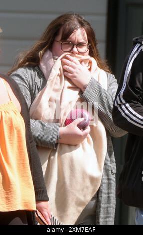 Prison employee Kelsey Calvert, 28, arrives at Teesside Crown Court ...