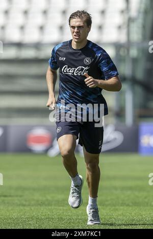 Napoli's Italian midfielder Alessio Zerbin during SSC Napoli's 2024-25 ...