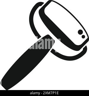 Black silhouette icon of a judge's gavel coming down, representing ...