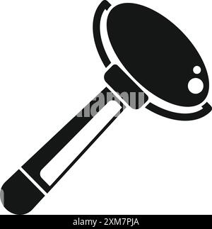 Black silhouette of a judge's gavel coming down, symbolizing legal ...