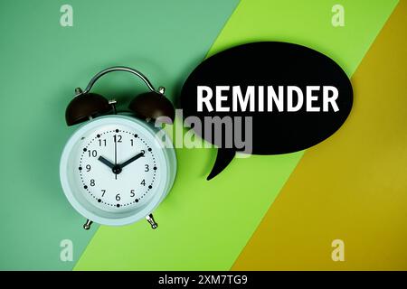 Notification bell on speech bubble with text 3d render. Cute cartoon ...