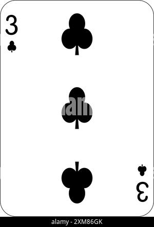 9 of clubs. One playing card, illustration Stock Photo - Alamy