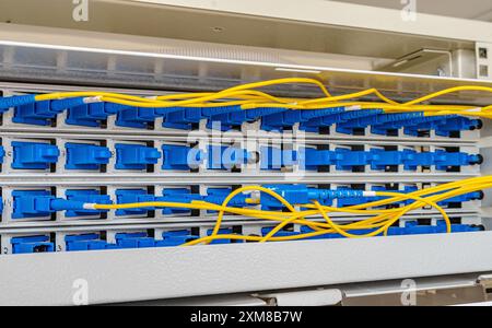 fiber optic active and passive equipment inside network infrastructure ...