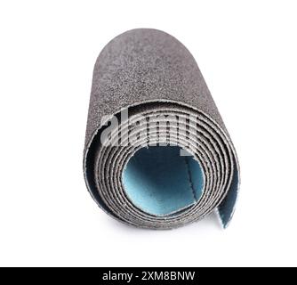 Rolled sheet of sandpaper isolated on white Stock Photo - Alamy