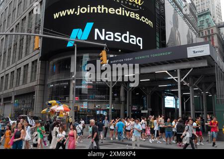 The Nasdaq MarketSite Times Square event space is seen in Times Square ...