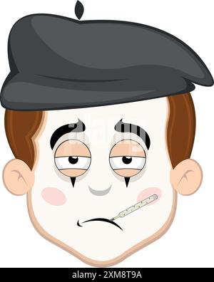 Sick guy with thermometer in his mouth sign Stock Vector Image & Art ...
