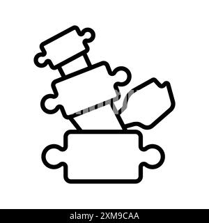 Hernia icon linear logo mark set collection in black and white Stock ...