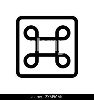 Cmd or command icon linear logo mark set collection in black and white ...