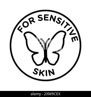 For sensitive skin icon linear logo mark set collection in black and ...