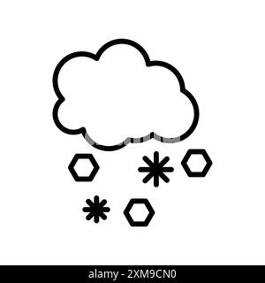 Hail icon linear logo mark set collection in black and white Stock ...