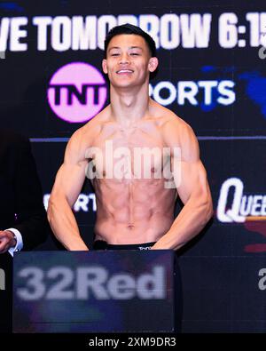 Brandun Lee during a weigh-in at the InterContinental London at The O2 ...