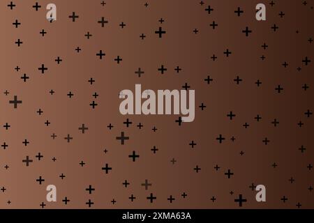 Plus symbols of different sizes and opacity seamless background pattern ...