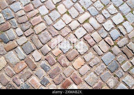 Background of bricks road. Background with bricks road. Stone cladding ...
