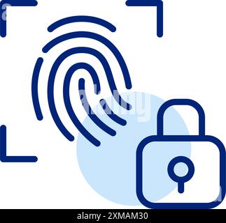 Fingerprint Biometric Scanner Icon Secure Digital Access Control System ...