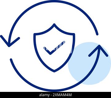 Shield with arrows. Protection concept. Pixel art vector illustration ...