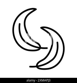 falcate icon linear logo mark set collection in black and white for web ...