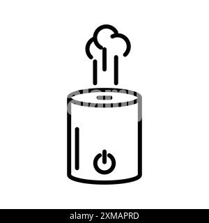 Humidifier icon linear logo mark set collection in black and white for ...