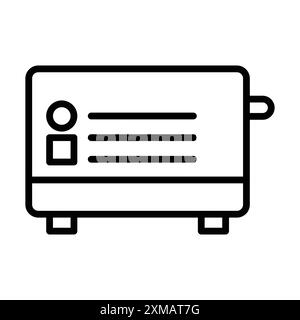 toaster icon linear logo mark set collection in black and white for web ...