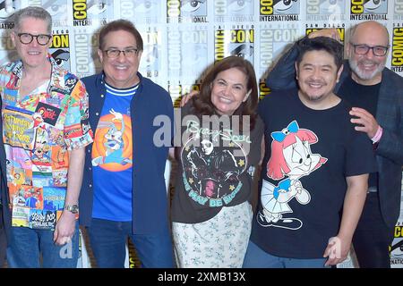 Bob Bergen, Jeff Bergman, Candi Milo und Eric Bauza beim Photocall zu ...