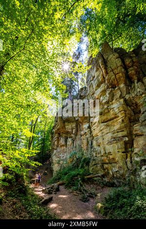 The Devil's Gorge, narrow, accessible gorge of sandstone rocks, with ...