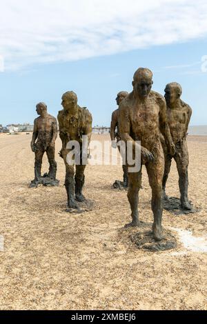 'Walking Men' artwork bronze sculptures by Laurence Edwards, South ...