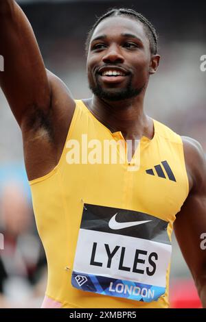 winner Noah Lyles of United States of America and third Elvis Afrifa of ...